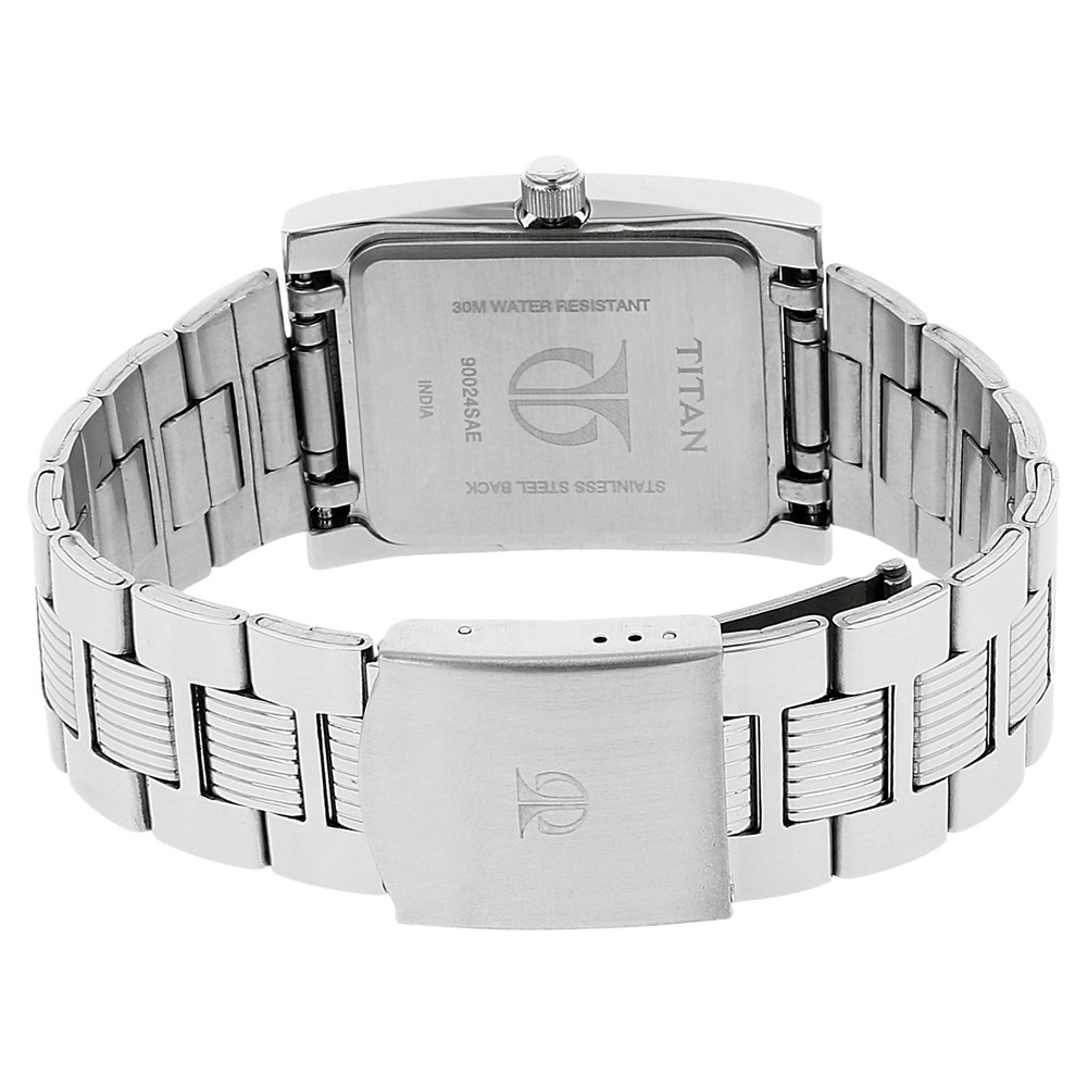 Buy Online Titan Quartz Analog with Day and Date Black Dial Stainless ...