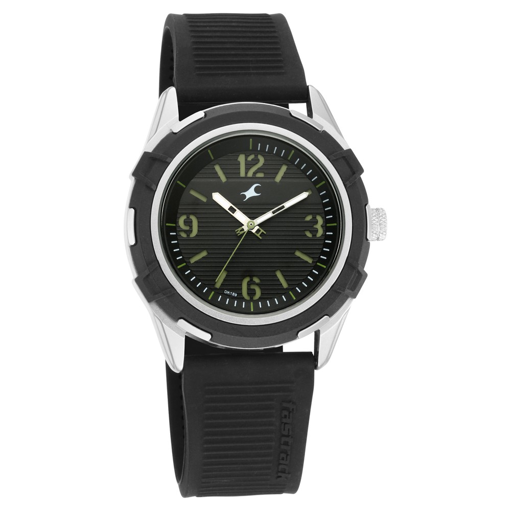 Buy Online Fastrack Fastfit Quartz Analog Black Dial Silicone Strap ...