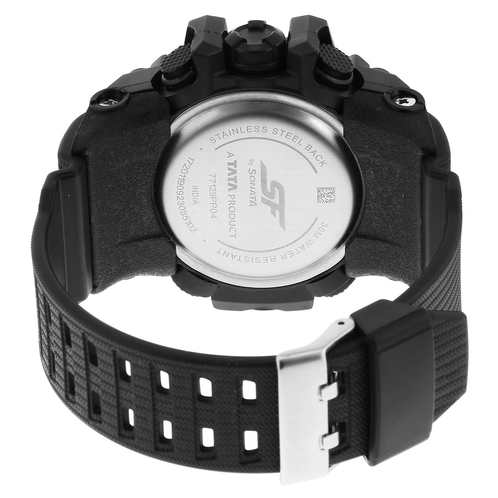 Buy Online SF Sparq Quartz Digital Analog Digital Black Round Round ...