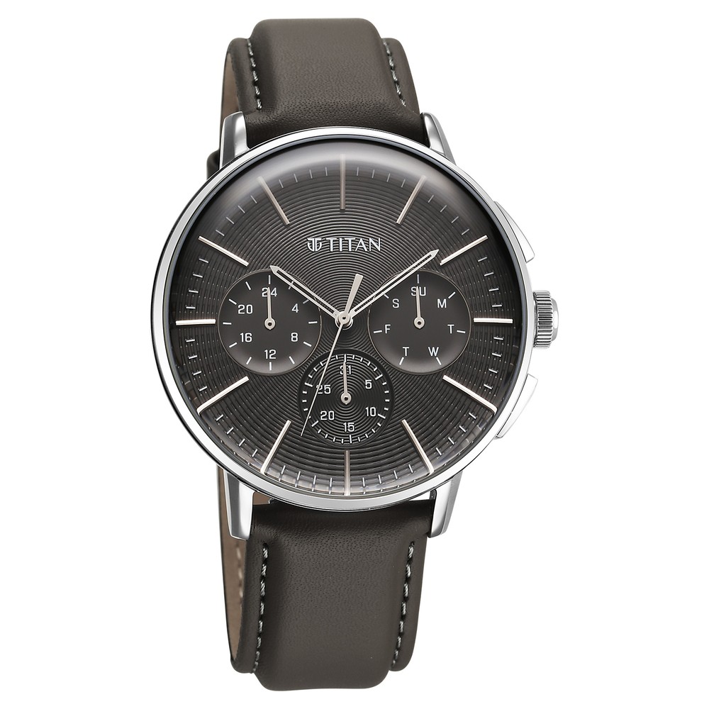 Buy Online Titan Light leathers Multifunction Anthracite Dial Leather ...