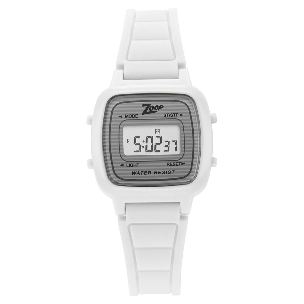 Buy Online Zoop Digital Watch with Digital Dial & White Strap for Girls ...