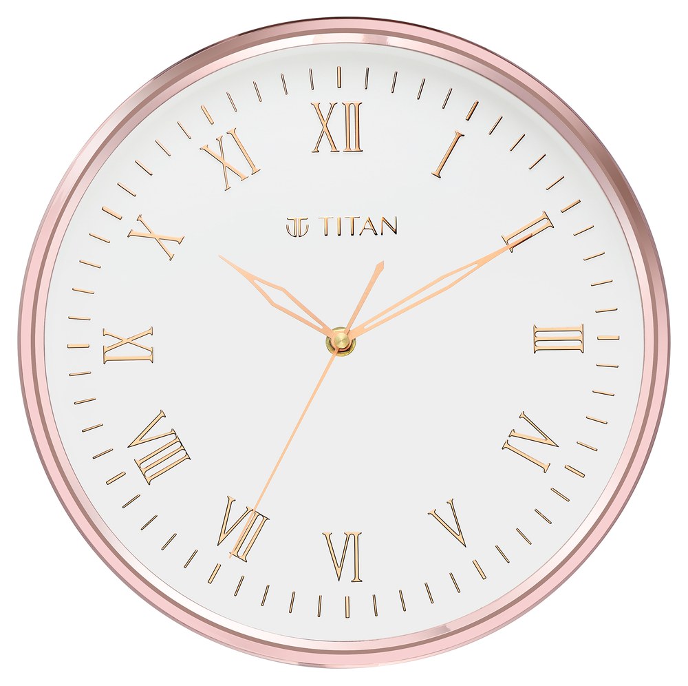 Buy Online Titan Elegant 30.0 cm White Wall Clock: Silent, Majestic ...