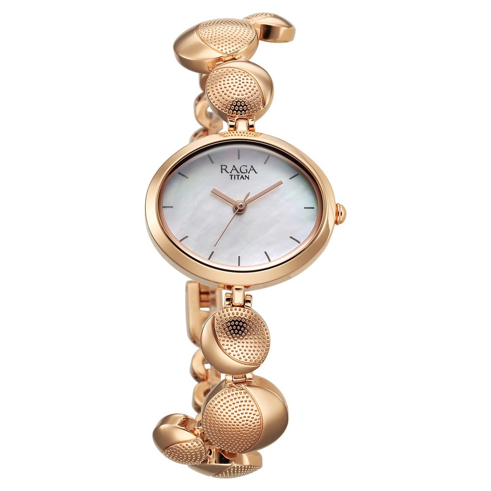 Buy Online Titan Raga Power Pearls Quartz Analog Mother of Pearl Round ...