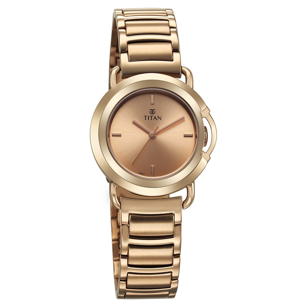 Buy Online Titan Workmode Quartz Analog Rose Gold Dial Stainless Steel ...