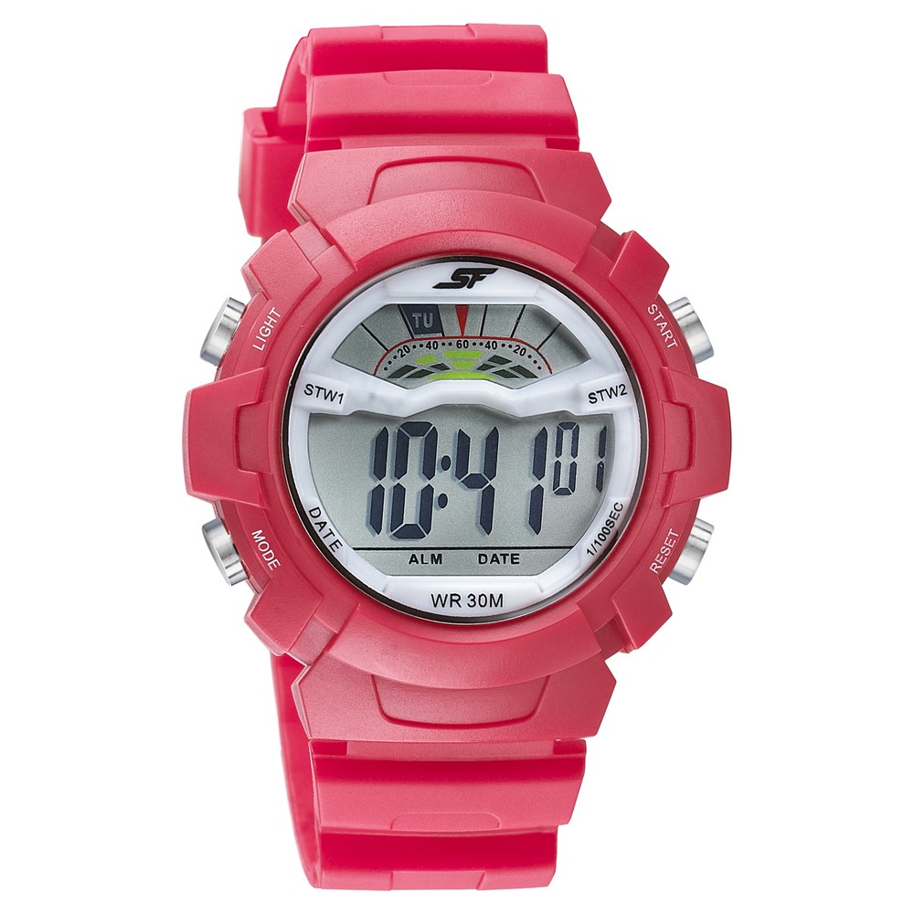 Buy Online SF Digital Dial Red PU Strap Watch for Men - nr77109pp02 | Titan
