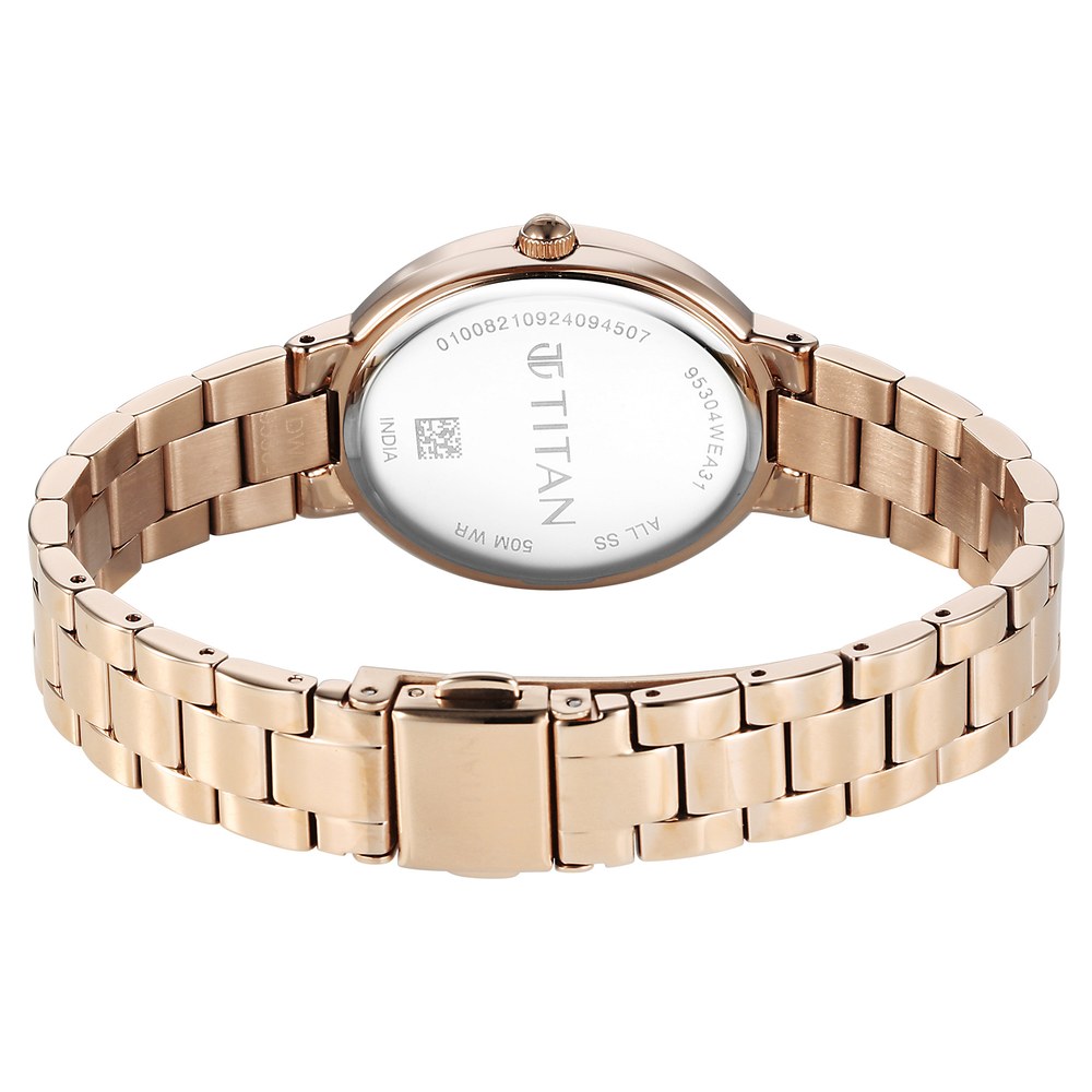 Buy Online Titan Metro Quartz Analog Rose Gold Dial Stainless Steel ...