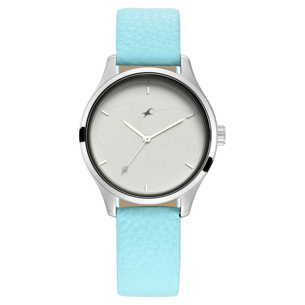 Buy Online Fastrack Tripster Quartz Analog White Dial Leather Strap ...