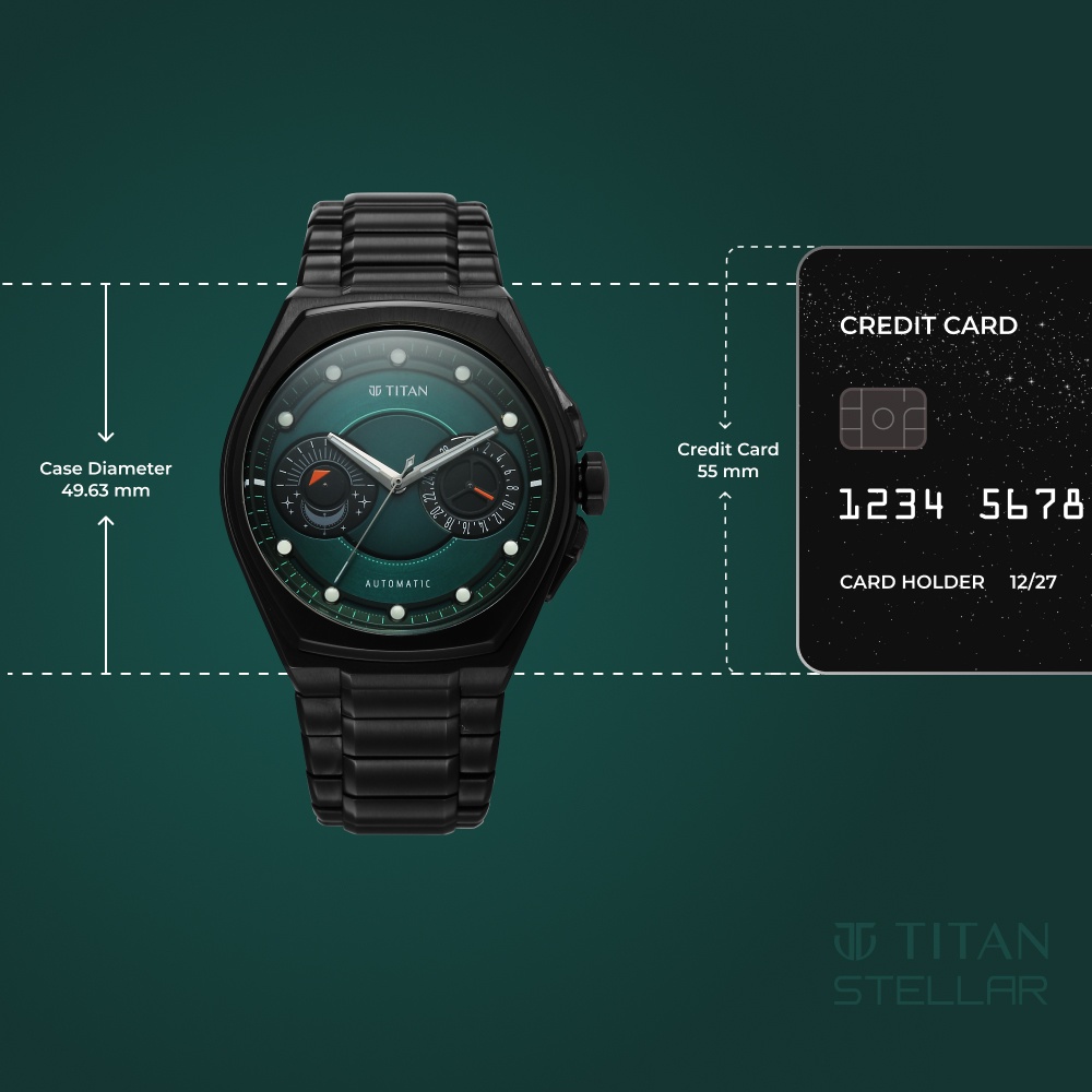 Buy Online Titan Stellar Aurora Caelum Automatic Analog with Sun Moon ...