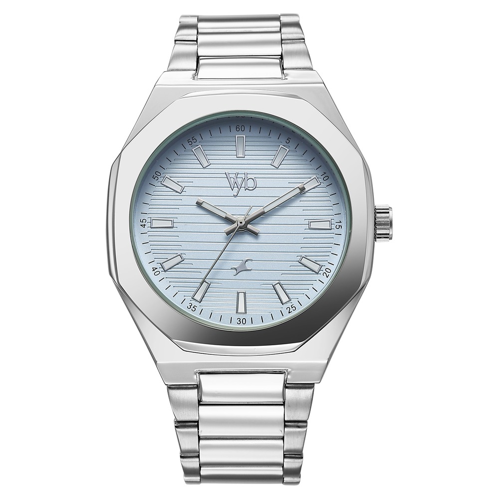 Buy Online Fastrack Vyb Limitless Quartz Analog Blue Dial Metal Strap ...