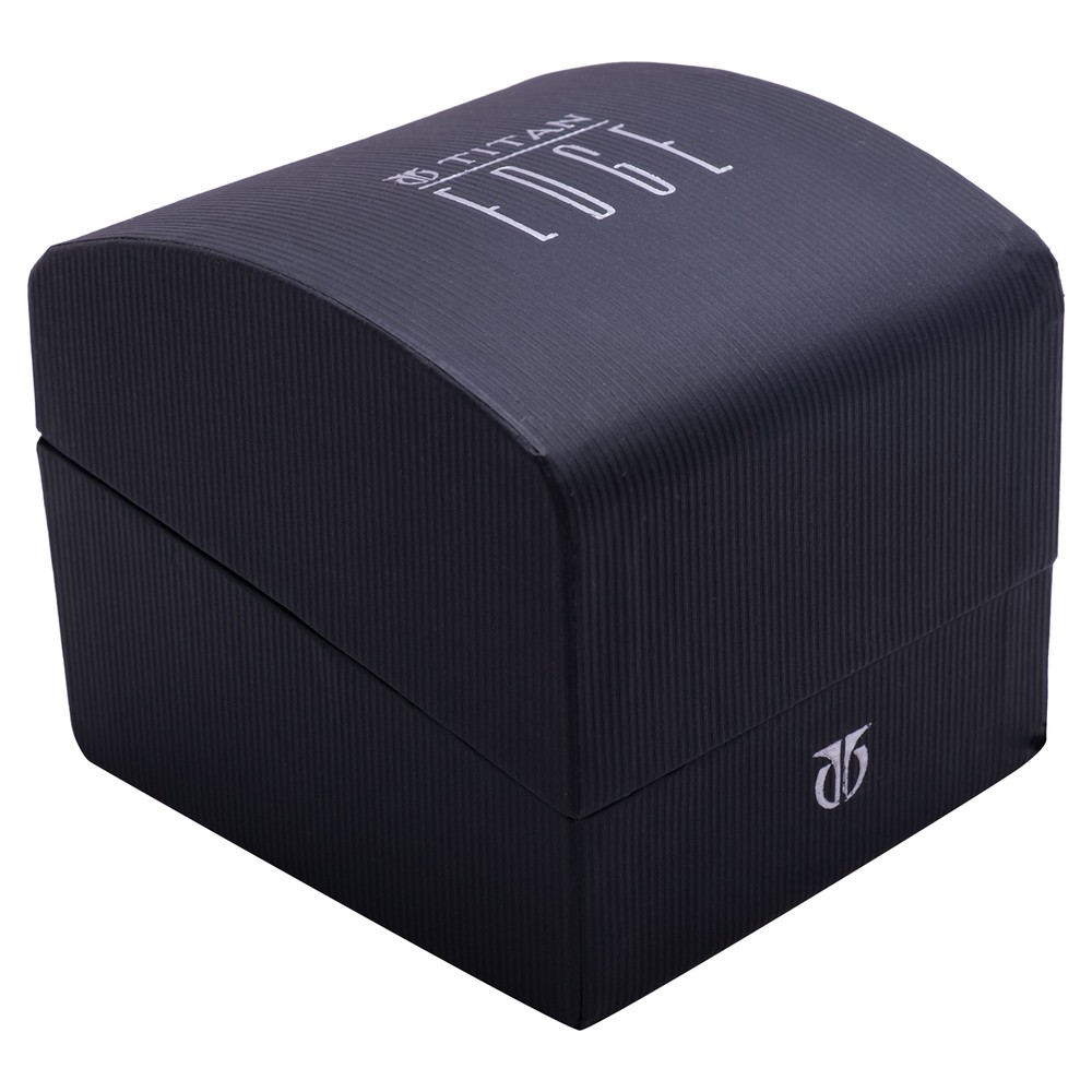 Buy Online Titan Edge Metal Silver Dial Stainless Steel Strap Watch for ...