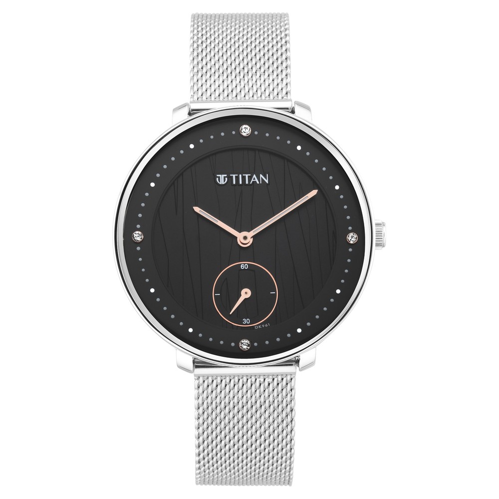 Buy Online Titan Women's Svelte Black Multi-Function Watch with Metal ...
