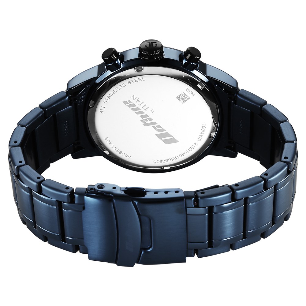 Buy Online Titan Octane Primal Quartz Chronograph Blue Dial Blue ...