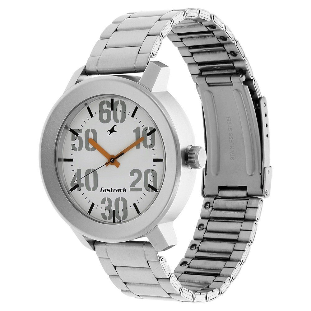 Buy Online Fastrack Quartz Analog White Dial Stainless Steel Strap ...