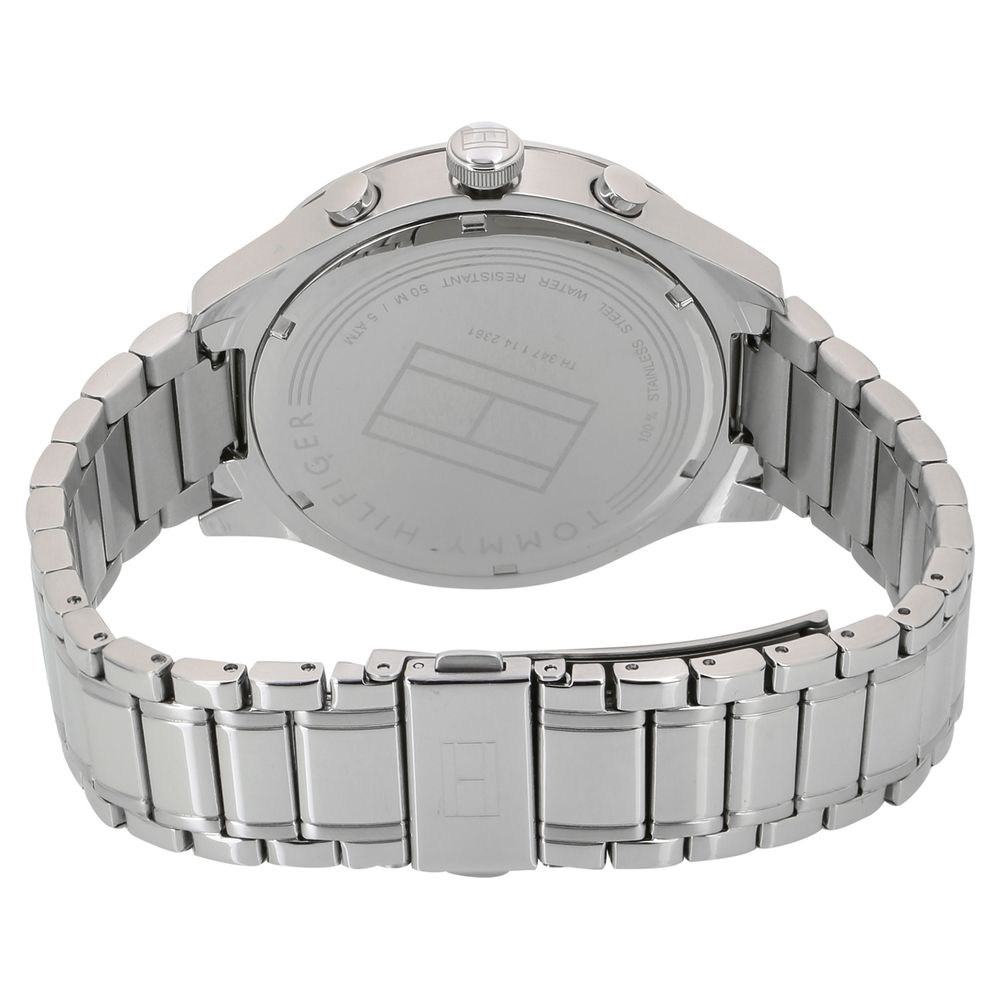 Buy Online Tommy Hilfiger Quartz Multifunction Black Dial Metal Strap ...