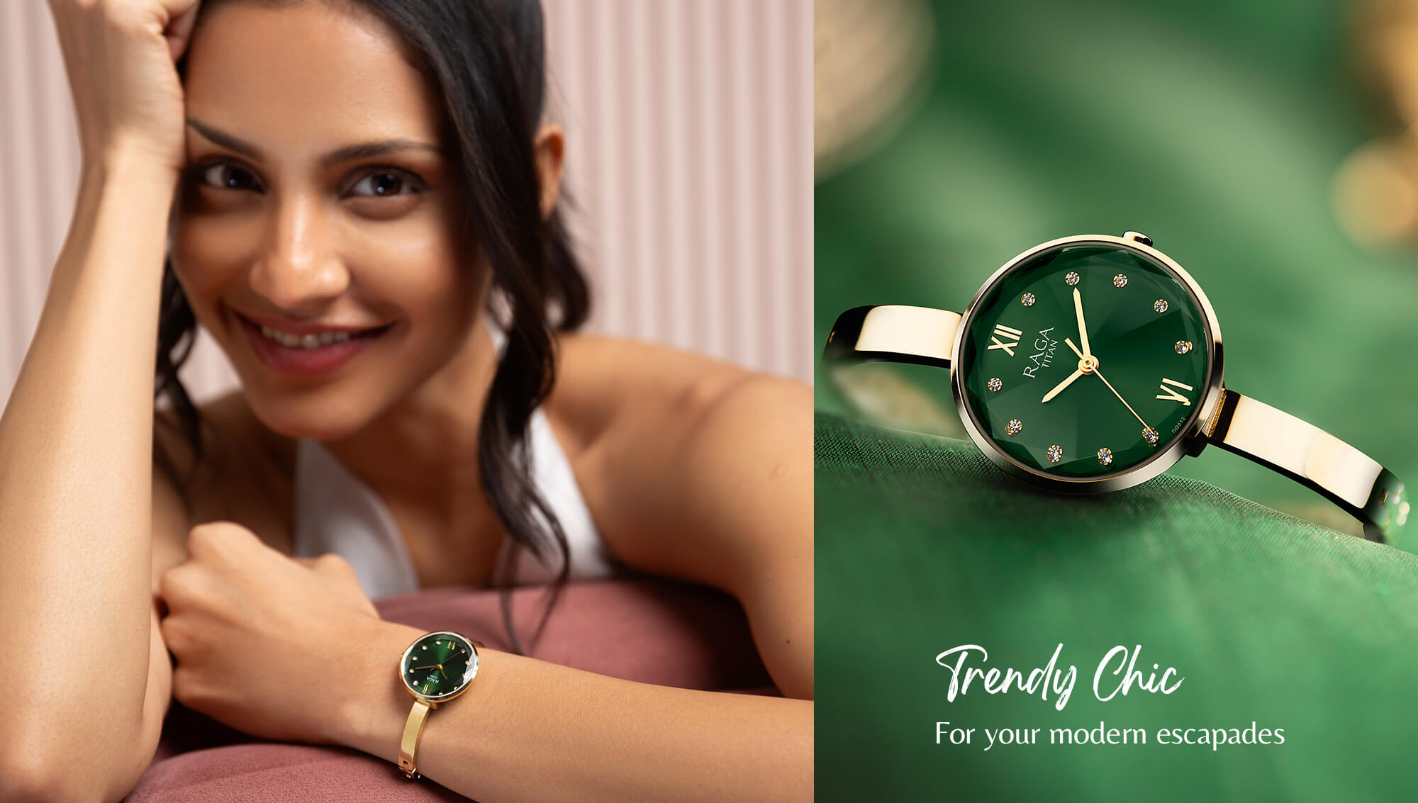 Buy Online Titan Raga Showstopper Quartz Analog Mother Of Pearl Dial ...