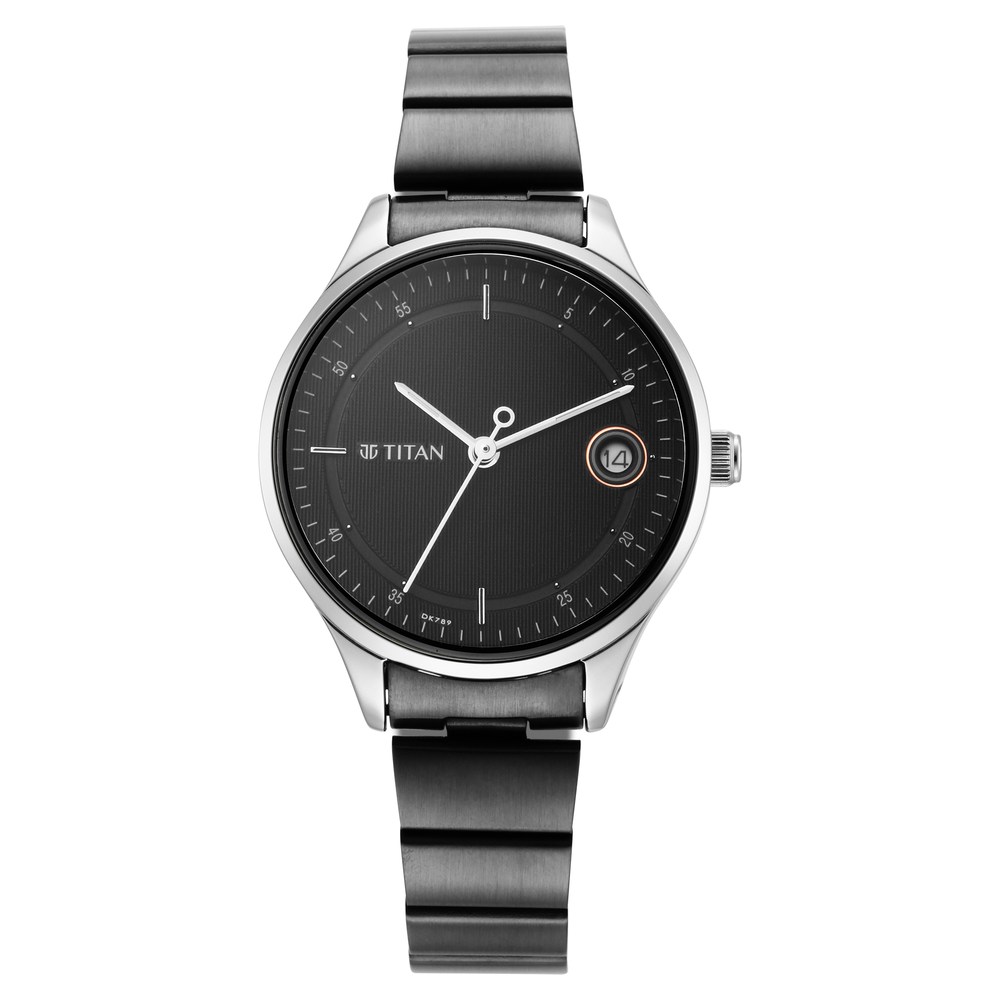 Buy Online Titan Workwear Silver Dial Women Watch With Stainless Steel ...