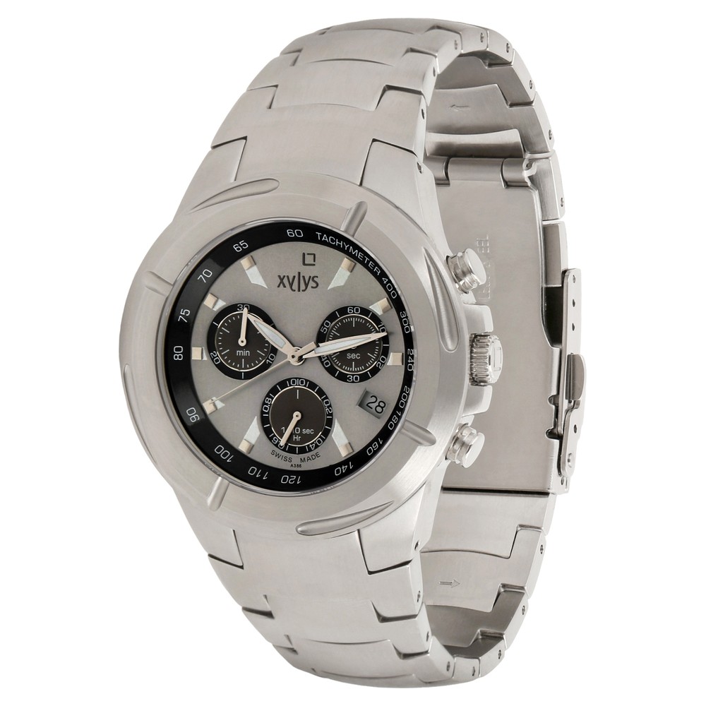 Buy Online Xylys Swiss Chronograph Silver Stainless Steel Strap and ...
