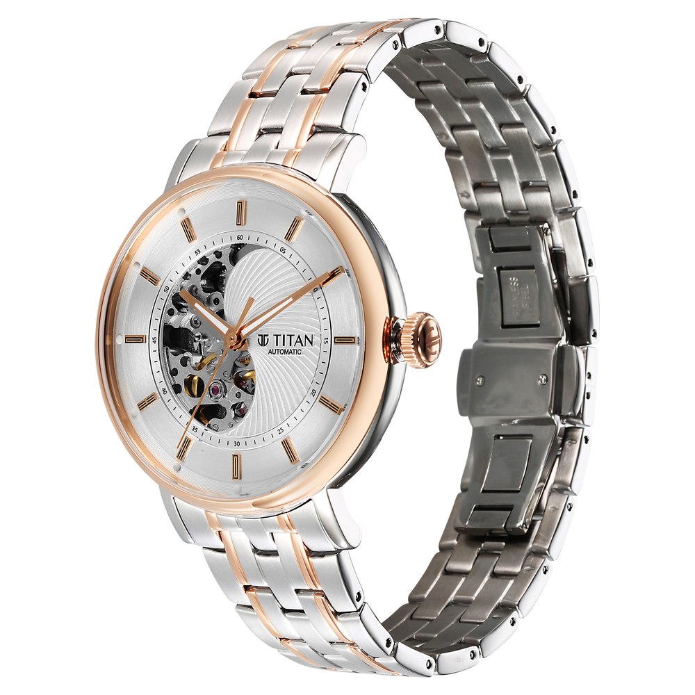 Buy Online Titan Yin Yang Skeletal Automatic Analog with White Dial ...