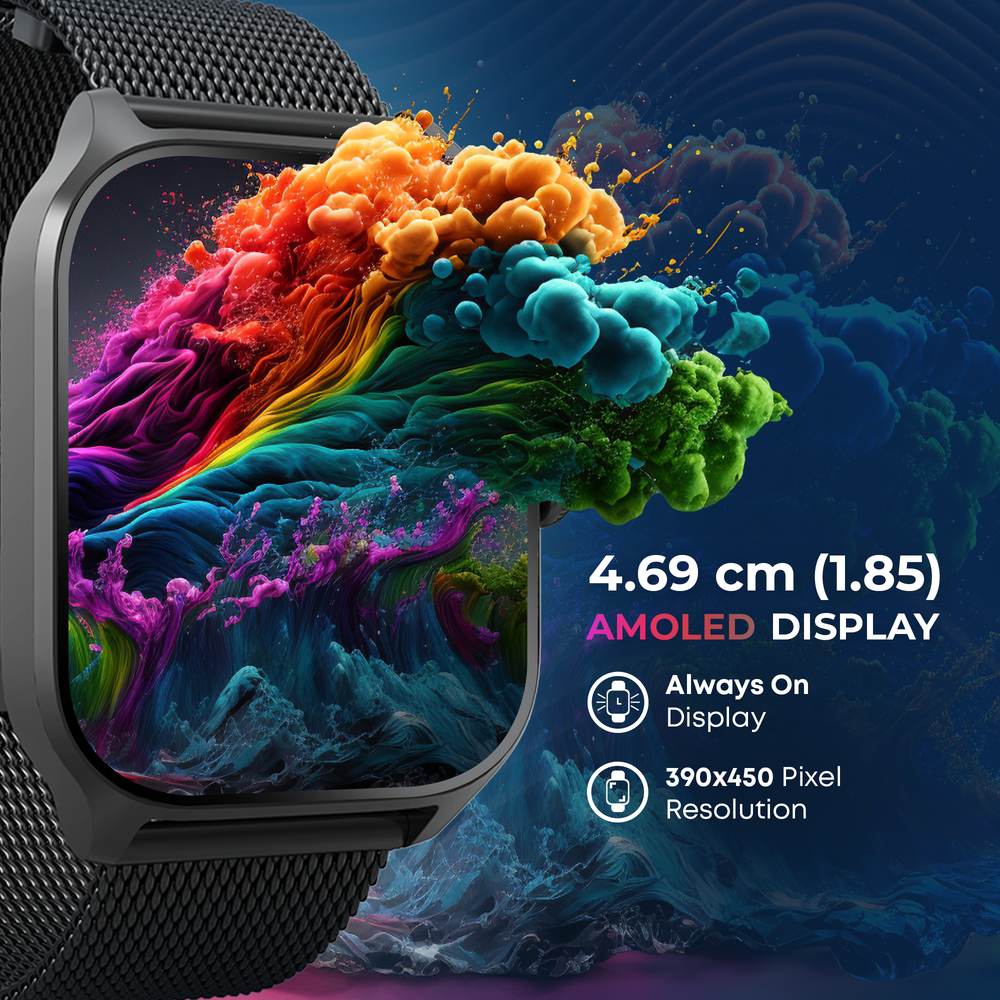 Buy Online Titan Zeal with 4.69 cm AMOLED Display with AOD, Functional ...