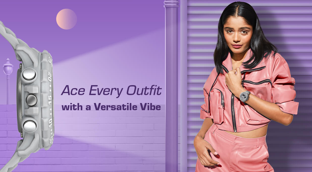 Buy Online Fastrack Street line Quartz Analog Digital Purple Dial ...