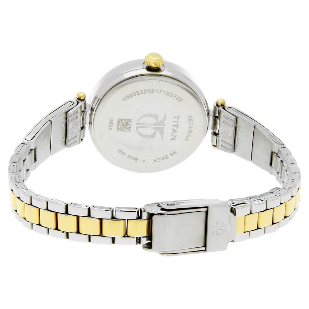 Buy Online Titan Karishma Silver Dial Women Watch With Stainless Steel ...