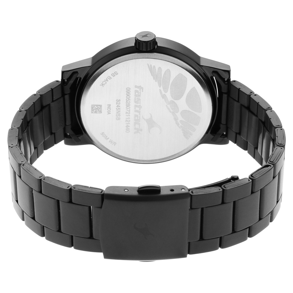 Buy Online Fastrack Stunners Quartz Analog Black Dial Metal Strap Watch ...