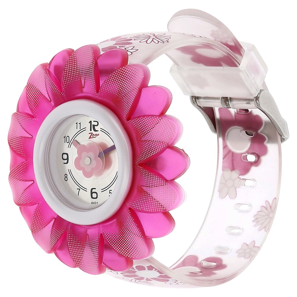 Buy Online Zoop Analog Watch with Silver Dial & Multicoloured Strap for ...