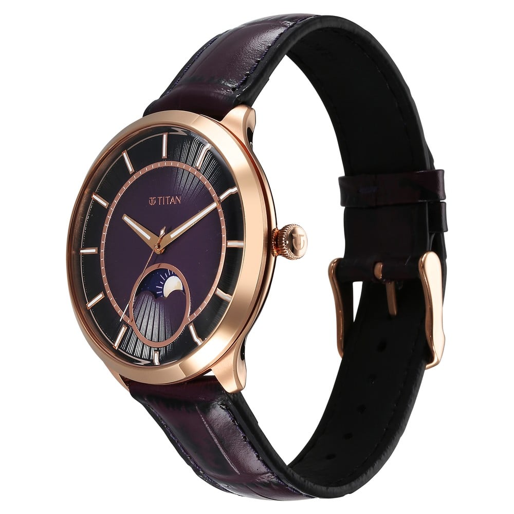 Buy Online Titan Caelum Sun Moon Sub-Dial in Imperial Purple - Stellar ...