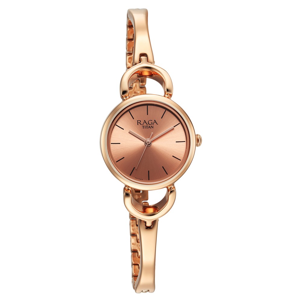 Buy Online Titan Raga Quartz Analog Rose Gold Round Shaped Dial Rose ...