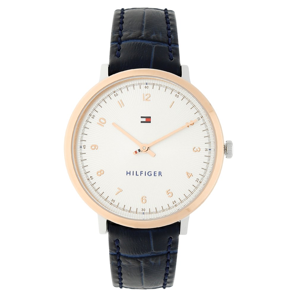 Buy Online Tommy Hilfiger Quartz Analog White Dial Leather Strap Watch ...