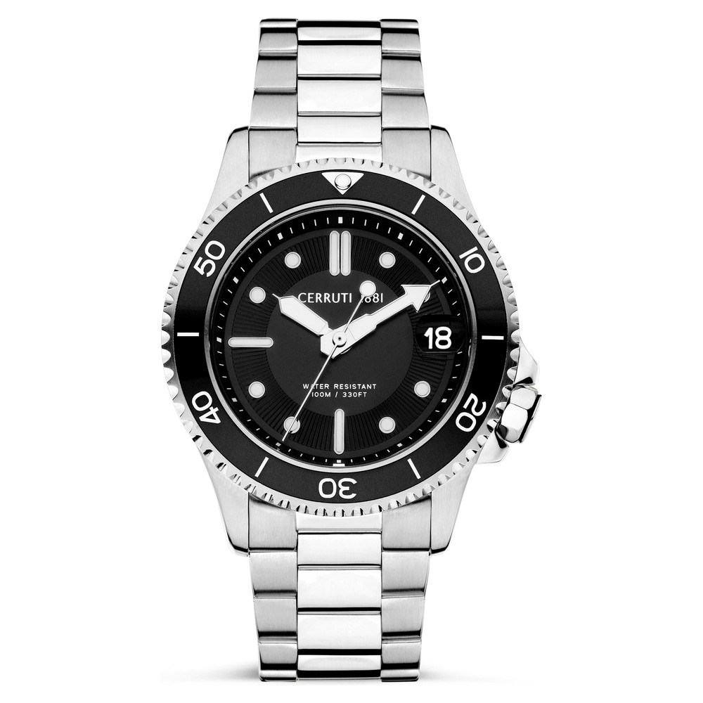 Buy Online Cerruti 1881 Black Dial Stainless Steel Strap Watch for Men ...