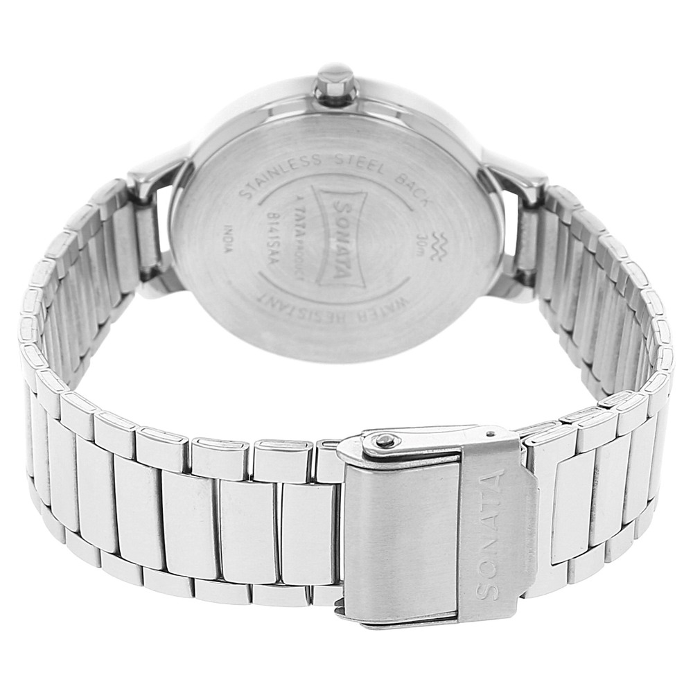 Buy Online Sonata Elite Rose Gold Dial Women Watch With Stainless Steel ...