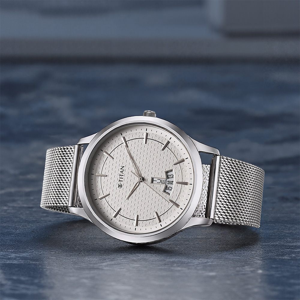 Buy Online Titan Karishma Quartz Analog Silver Dial Stainless Steel ...