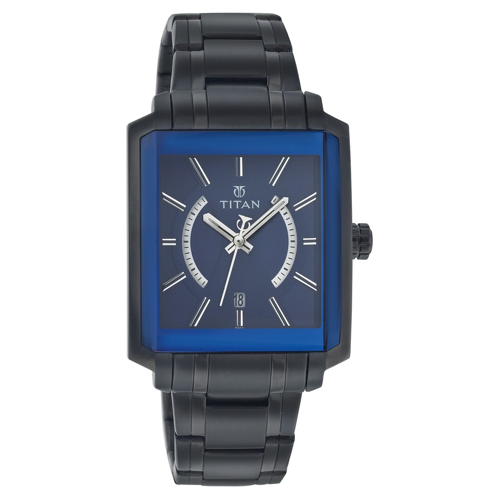 Buy Online Titan Quartz Analog with Date Blue Dial Watch for Men ...