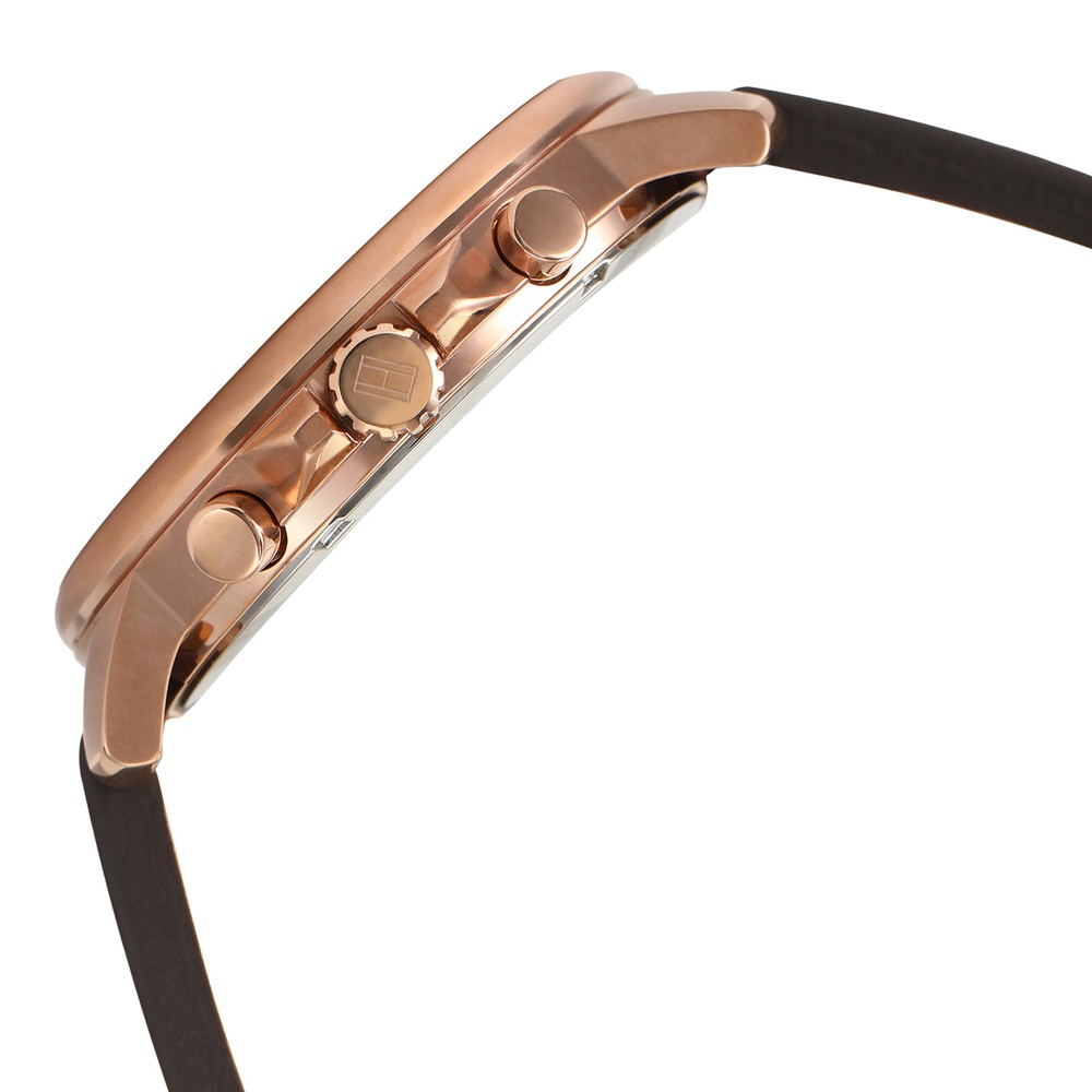 Buy Online Tommy Hilfiger Quartz Multifunction Blue Dial Leather Strap ...