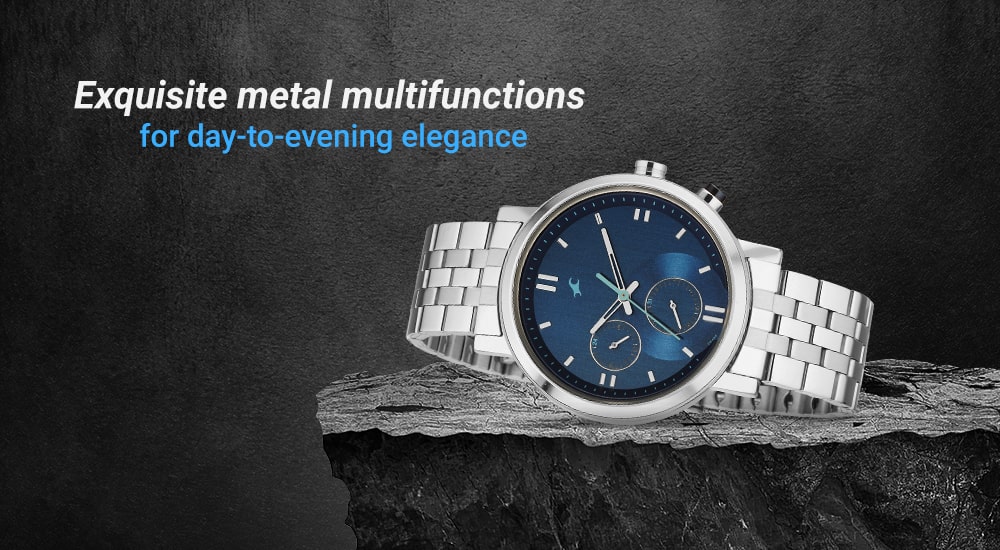 Buy Online Fastrack Tick Tock Quartz Analog Black dial Metal Strap ...