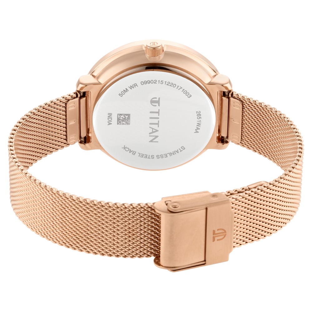 Buy Online Titan Workwear Black Dial Women Watch With Stainless Steel ...