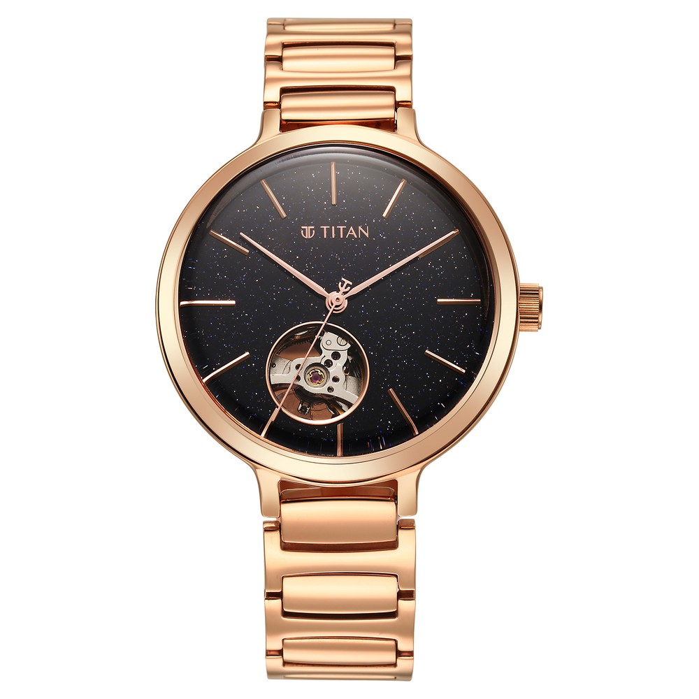 Buy Online Aventurine Automatic Blue Dial Automatic Watch for Women ...