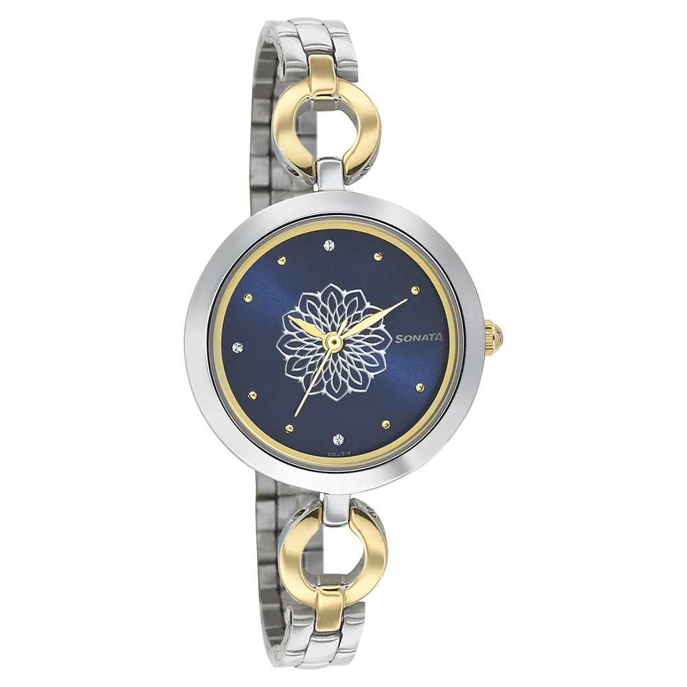 Buy Online Sonata Wedding Blue Dial Women Watch With Stainless Steel ...