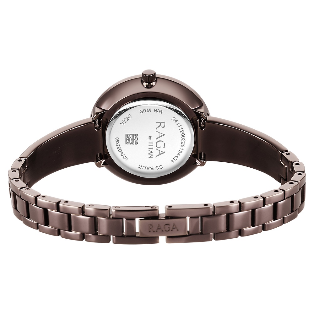Buy Online Titan Raga Showstopper Quartz Analog Brown Dial Metal Strap ...