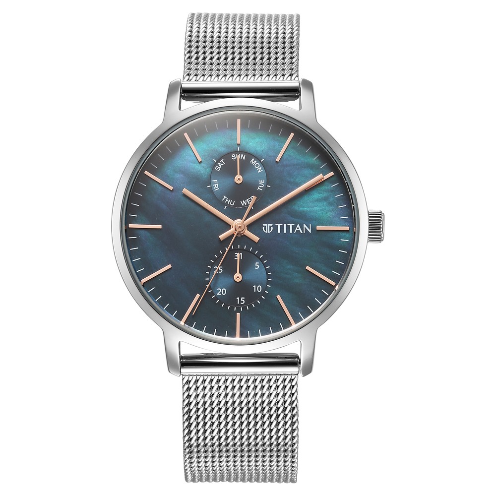 Buy Online Titan Workwear Slimline Mother Of Pearl Dial Stainless Steel ...