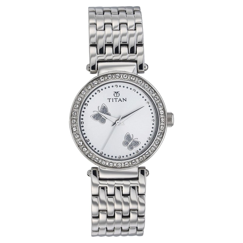Buy Online Titan Quartz Analog White Dial Watch for Women - nc9799sm01j ...