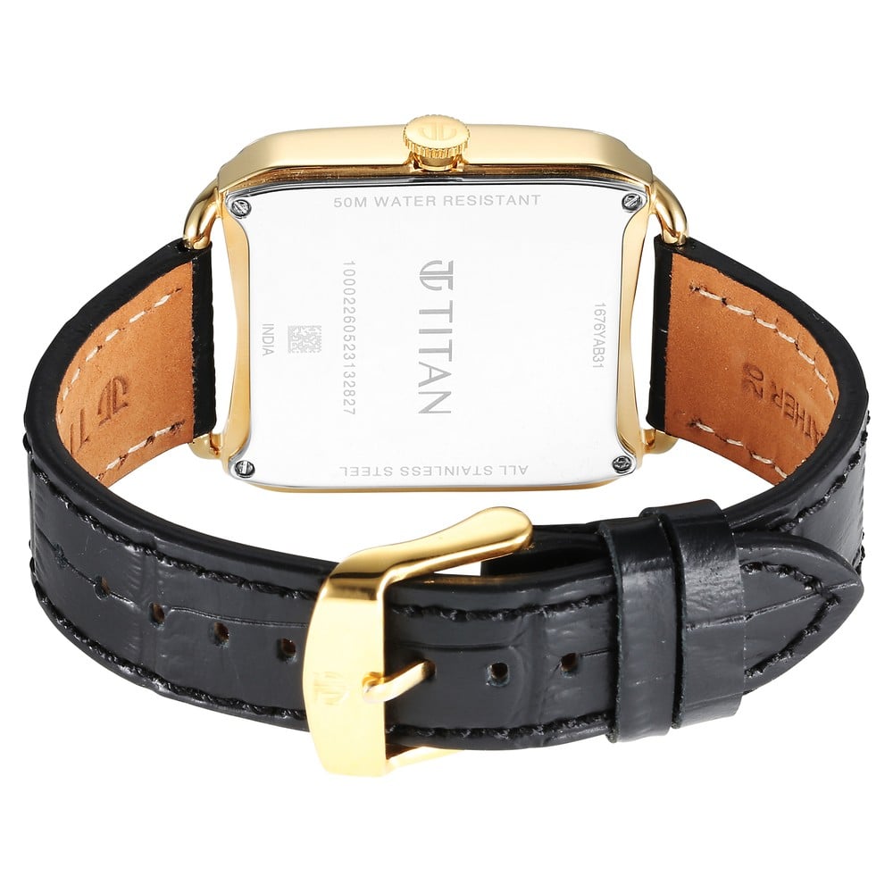 Buy Online Titan Retro Revive Quartz Analog White Dial Leather Strap ...