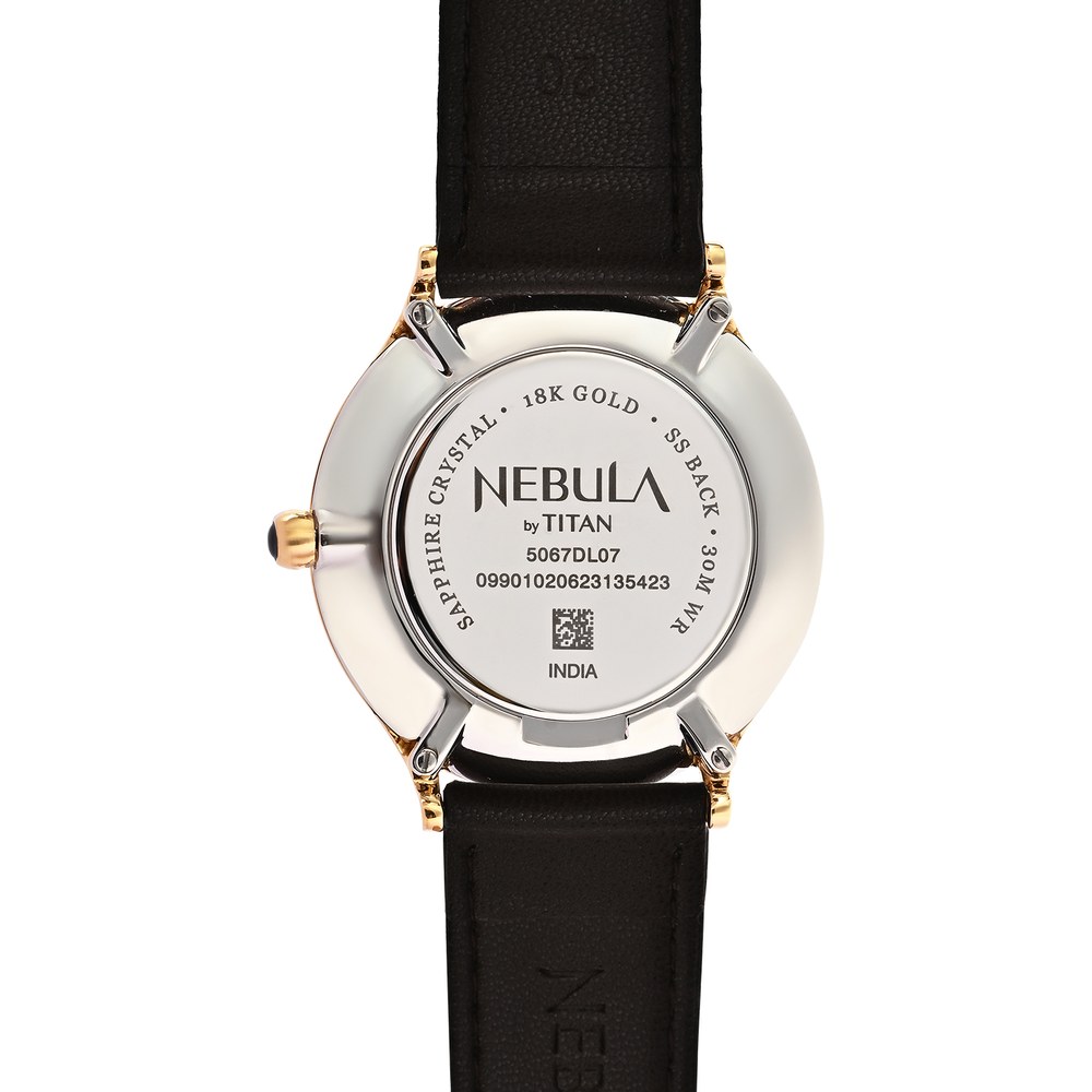 Buy Online Titan Nebula Divinity 18k Gold Analog with embossed figure ...