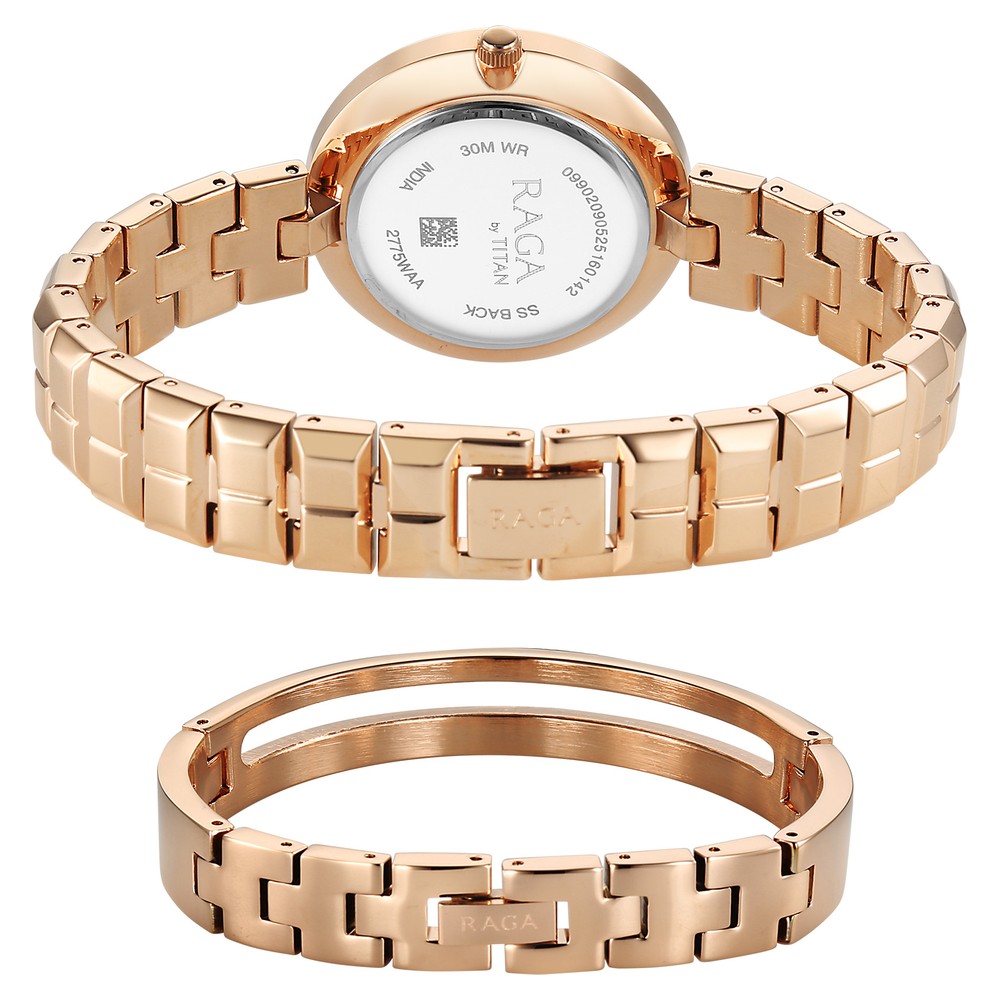 Buy Online Titan Raga Contempore Quartz Analog Rose Gold Dial Metal ...