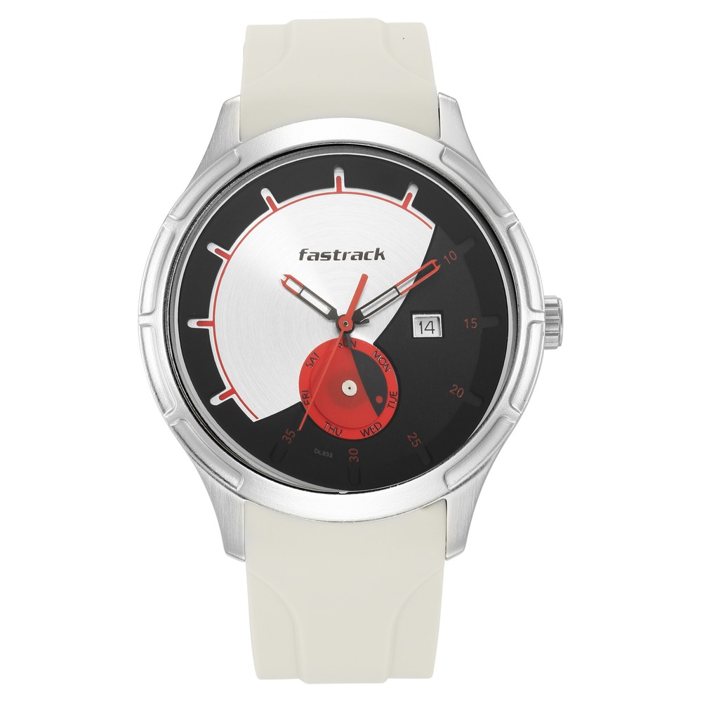 Buy Online Fastrack Urban Bounce Quartz Analog with date Black Dial ...