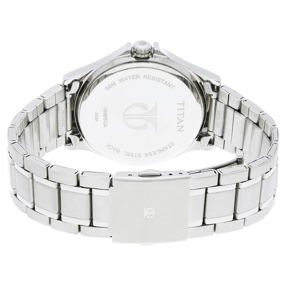 Buy Online Titan Blue Dial Quartz Multifunction Stainless Steel Strap ...