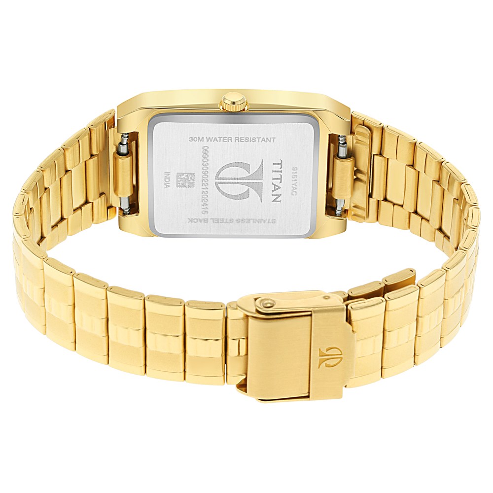 Buy Online Titan Quartz Analog with Date White Dial Metal Strap Watch ...