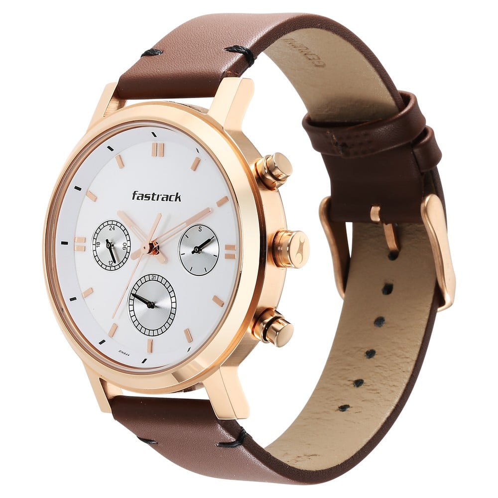 Buy Online Fastrack Tick Tock White Dial Watch for Guys - ns3287wl01 ...