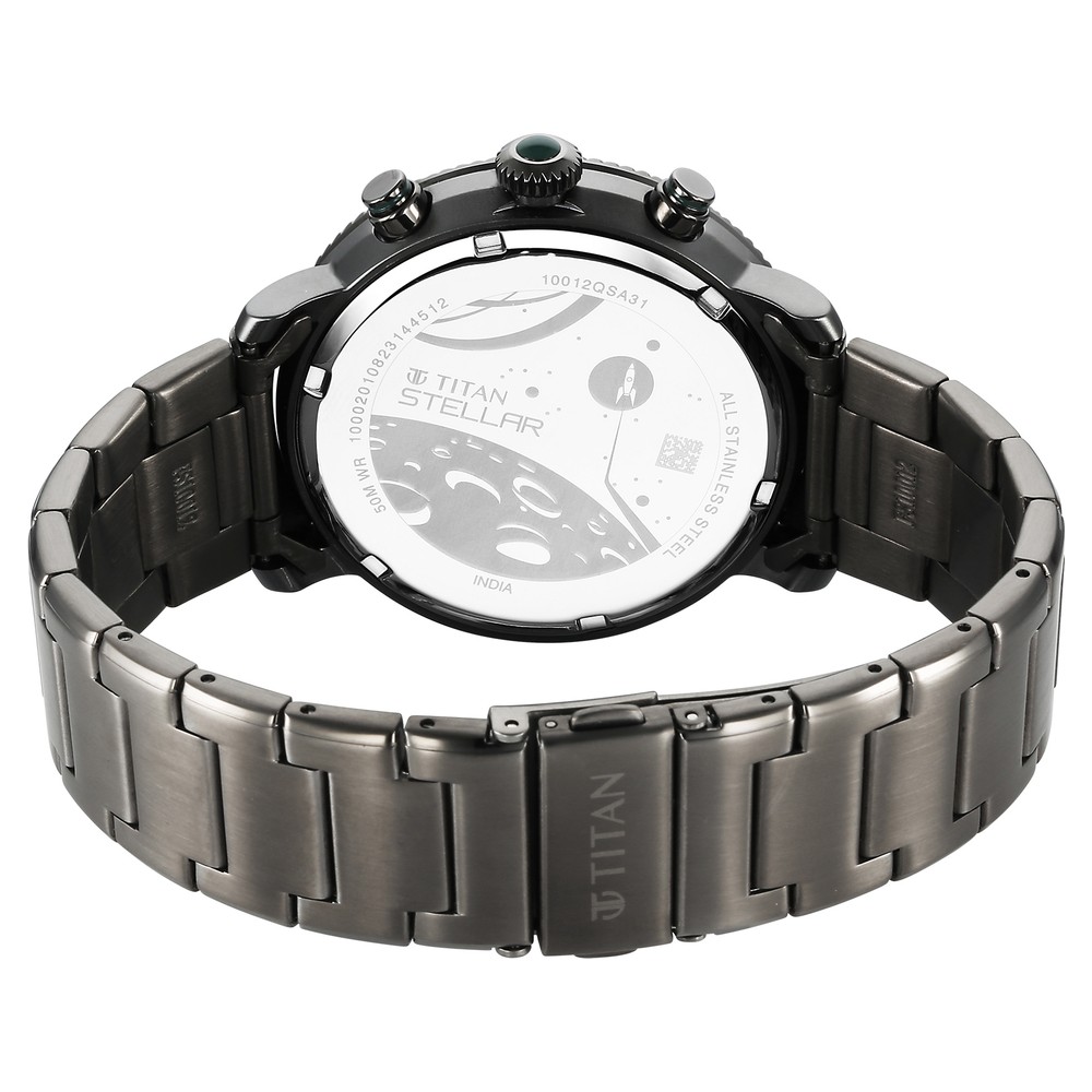 Buy Online Titan Stellar Quartz Multifunction Green Dial Stainless ...